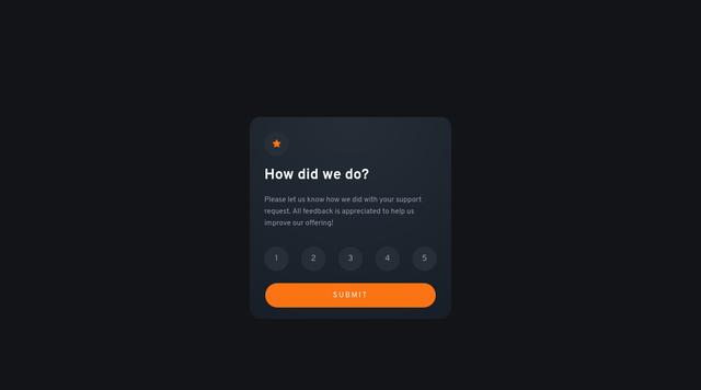 Frontend Mentor Interactive Rating Component Using Css And Javascript