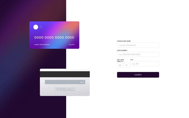 Frontend Mentor Interactive Card Details Form Using Html Css