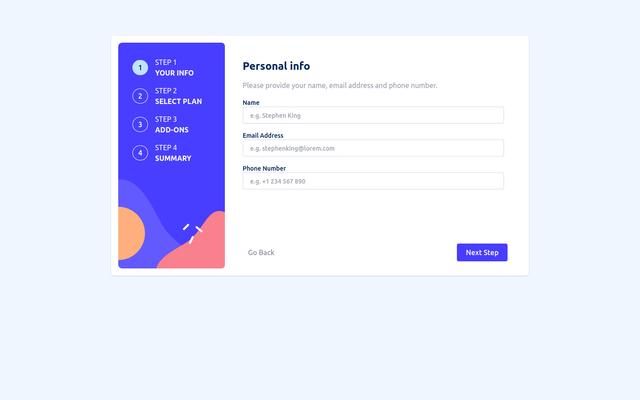 Frontend Mentor Multi Step Form With React Typescript And