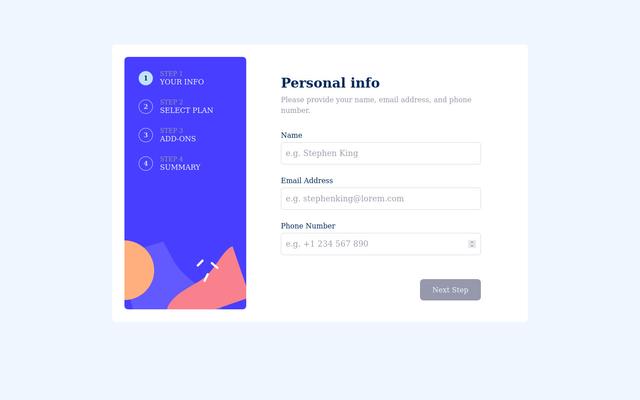 Frontend Mentor Multi Step Form Build With Angular And Tailwind
