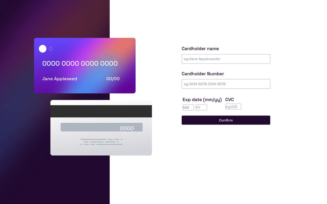 Frontend Mentor Interactive Card Details Form馃敟馃敟 Coding Challenge Solution