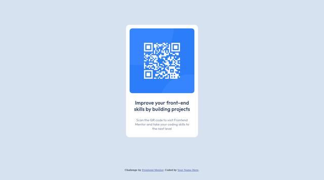 Frontend Mentor Qr Code Component With Html And Css Coding Challenge