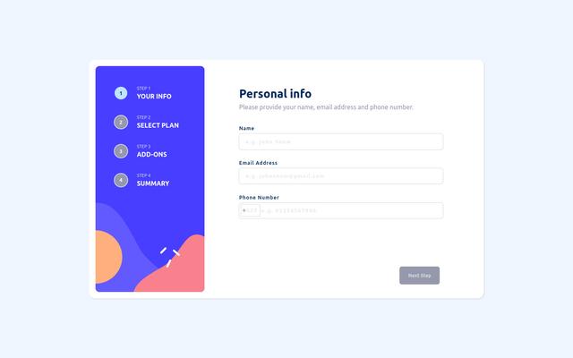 Frontend Mentor Multi Step Form Built With React Typescript And Css