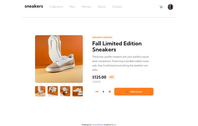 Frontend Mentor Fully Responsive E Commerce Page Html Css Javascript