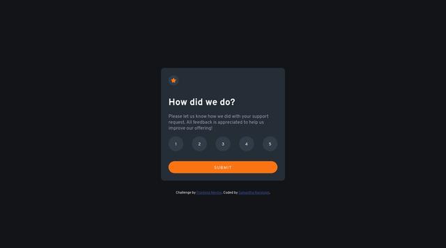 Frontend Mentor Interactive Rating With Html Css Js Coding Challenge