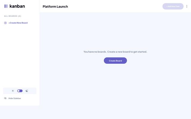 Frontend Mentor Kanban App With React And Redux Using Local Storage