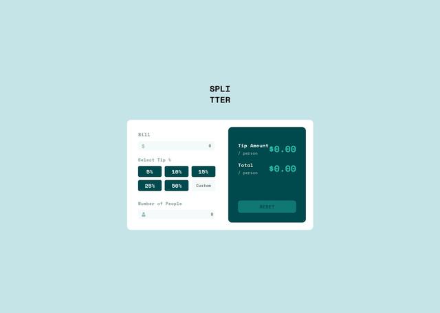 Frontend Mentor Tip Calculator Using Html Css And Javascript Coding