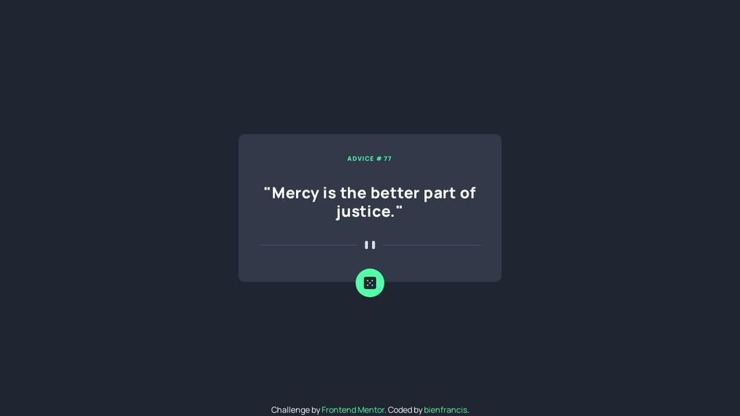 Frontend Mentor Advice Generator Using React Vite And Tailwind Coding