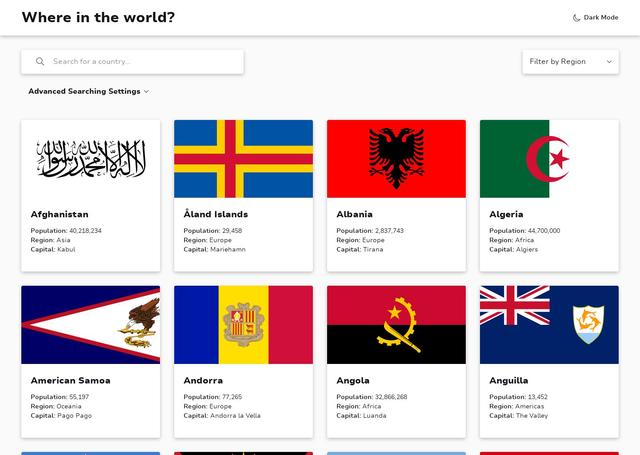 Frontend Mentor Rest Countries Api With Advanced Searching Options