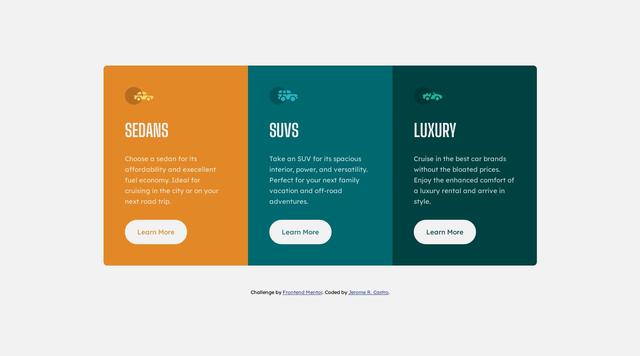 Frontend Mentor 3 Column Preview Card Component Responsive Using