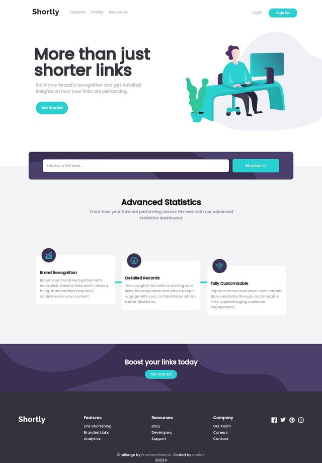 Frontend Mentor Url Shortening With React And Tailwindcss Coding