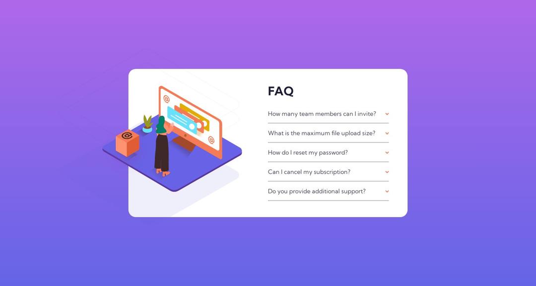 Frontend Mentor Responsive Faqs Accordion Component Using Html Css And Javascript Coding