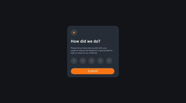 Frontend Mentor Interactive Rating System Using Javascript Html