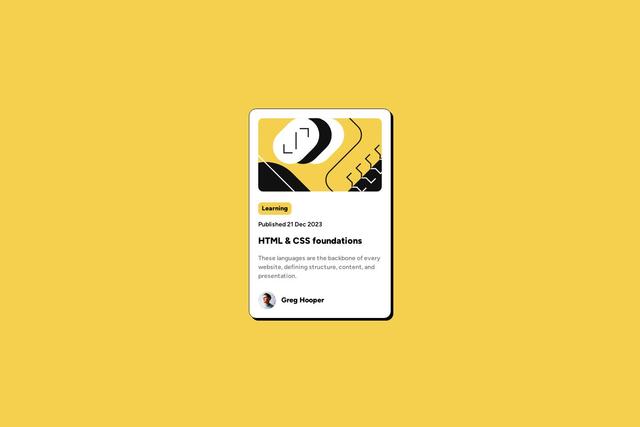 Frontend Mentor Responsive Blog Preview Card Using Html And Tailwindcss Coding Challenge Solution