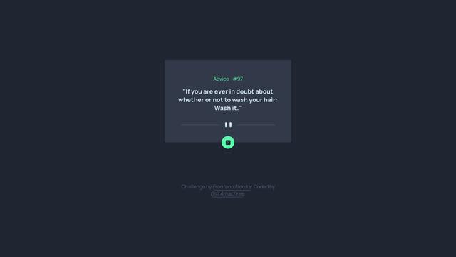 Frontend Mentor Advice Generator App Coded With Html Css And