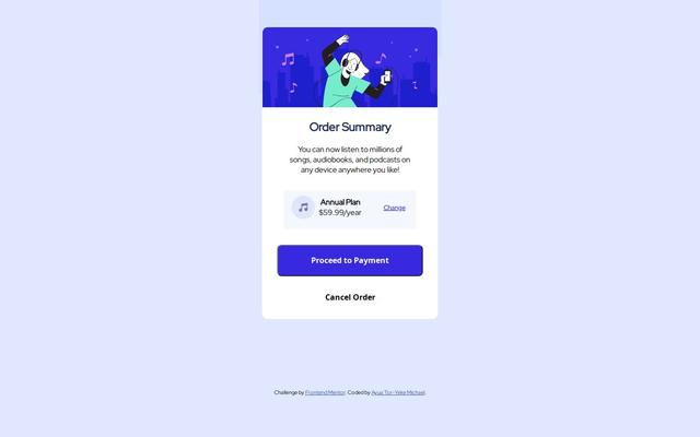 Frontend Mentor Order Summary Card Solution Using Html And Css Coding