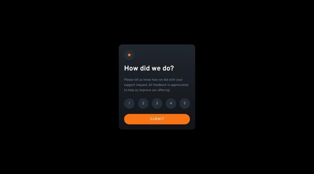 Frontend Mentor Interactive Rating Card Coding Challenge Solution