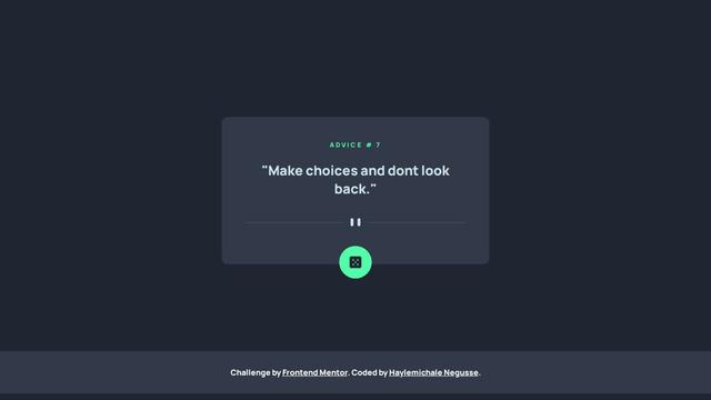 Frontend Mentor Responsive Advice Generator App Using Html Css Js