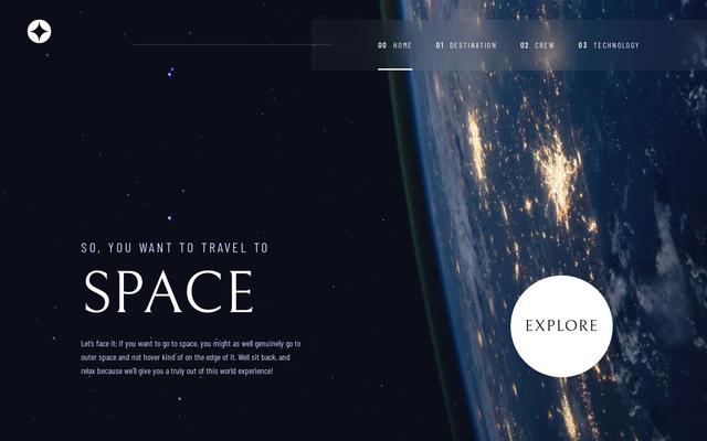 Frontend Mentor Space Tourism Multi Page Website Using React Js
