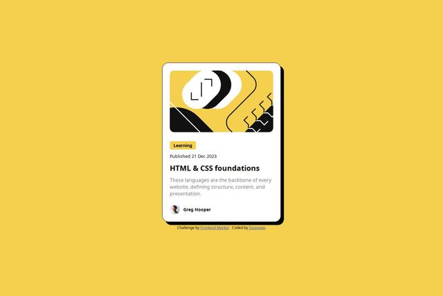 Frontend Mentor Blog Preview Card Challenge Using Css Grid And Flexbox Coding Challenge Solution