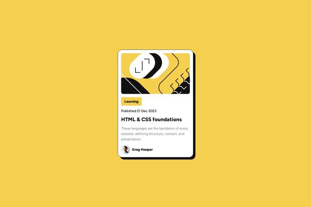 Frontend Mentor A Simple Blog Preview Card Using Html And Css Coding Challenge Solution