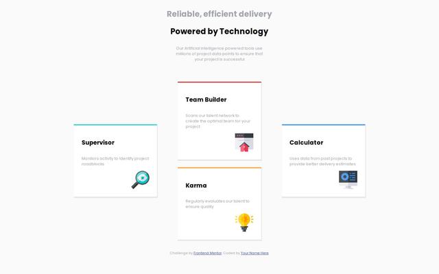 Frontend Mentor Fourcard Feature Coding Challenge Solution