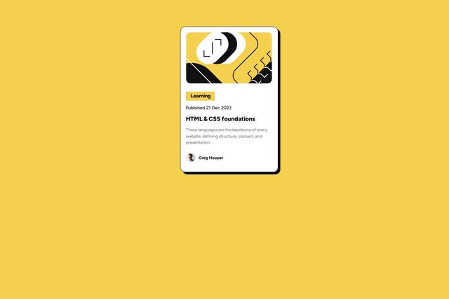 Frontend Mentor Mobile First Responsive Blog Component Using Html And Css Coding Challenge
