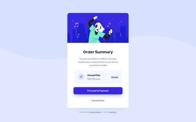 Frontend Mentor Order Summary Card Html And Css Internal Css Code