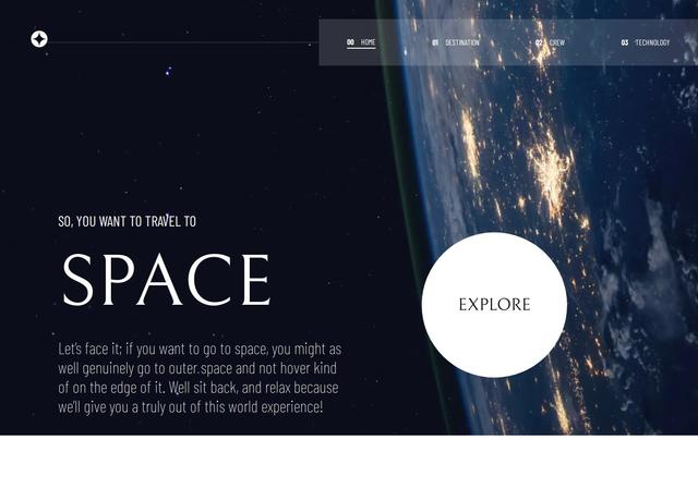 Frontend Mentor Nextjs Tailwindcss Responsive Multipage Website Space