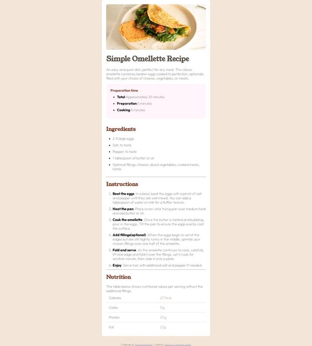 Frontend Mentor Recipe Page Using Html Css Coding Challenge Solution