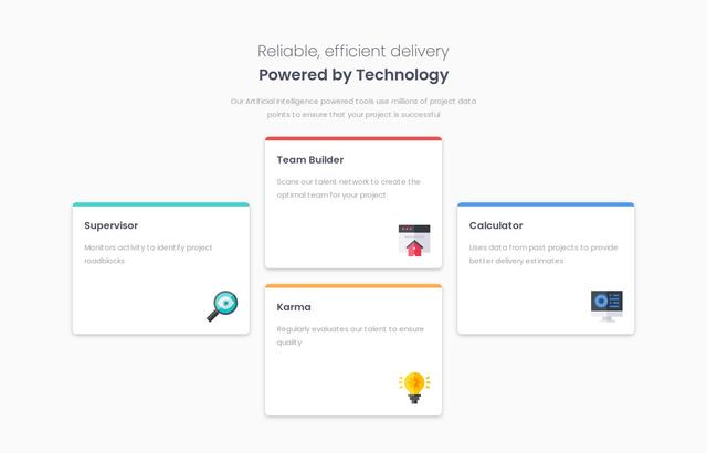 Frontend Mentor Four Card Feature Section Using Flexbox And Grid