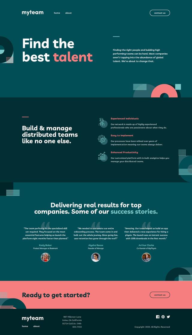 Frontend Mentor Myteam Website Using Nextjs Tailwind And Payloadcms