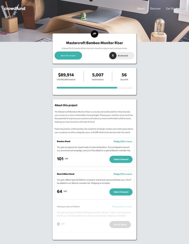 Frontend Mentor Crowdfunding Product Page Using Html Css And Js