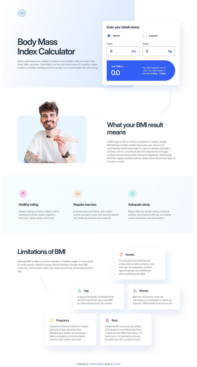 Frontend Mentor Bmi Calculator Page Coding Challenge Solution