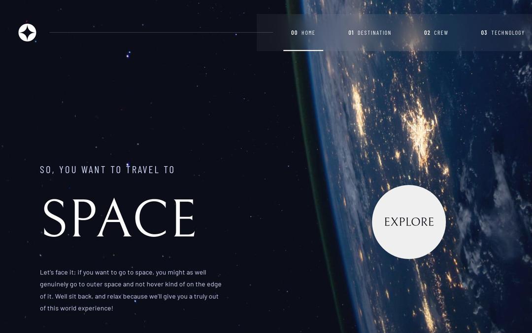 Frontend Mentor Multi Page Space Tourism Website Using Html Css And