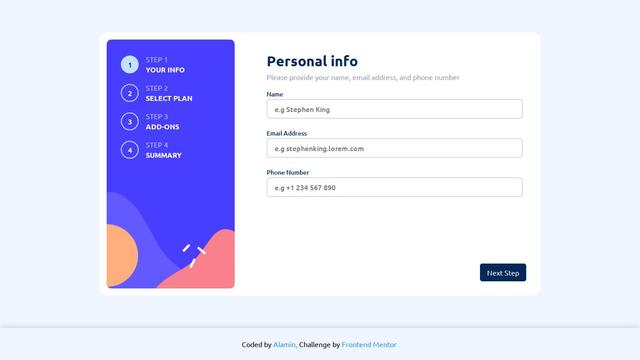 Frontend Mentor Multi Step Form W React And Redux Toolkit Coding Challenge Solution