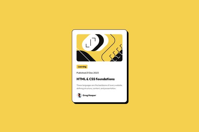 Frontend Mentor Responsive Blog Preview Card Using Html And Css Coding Challenge Solution