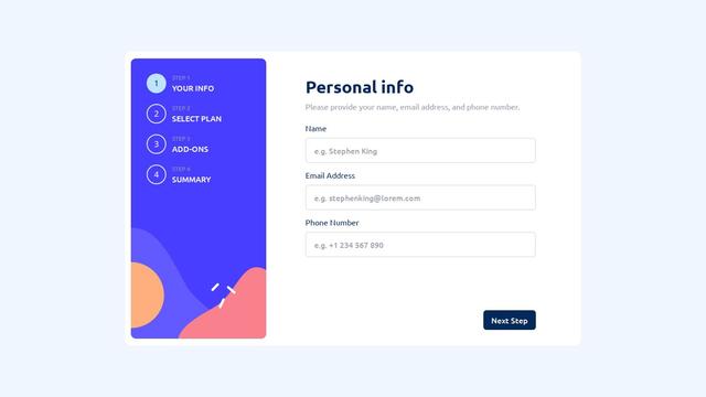 Frontend Mentor Multi Step Form Using Vite React Tailwind And Framer